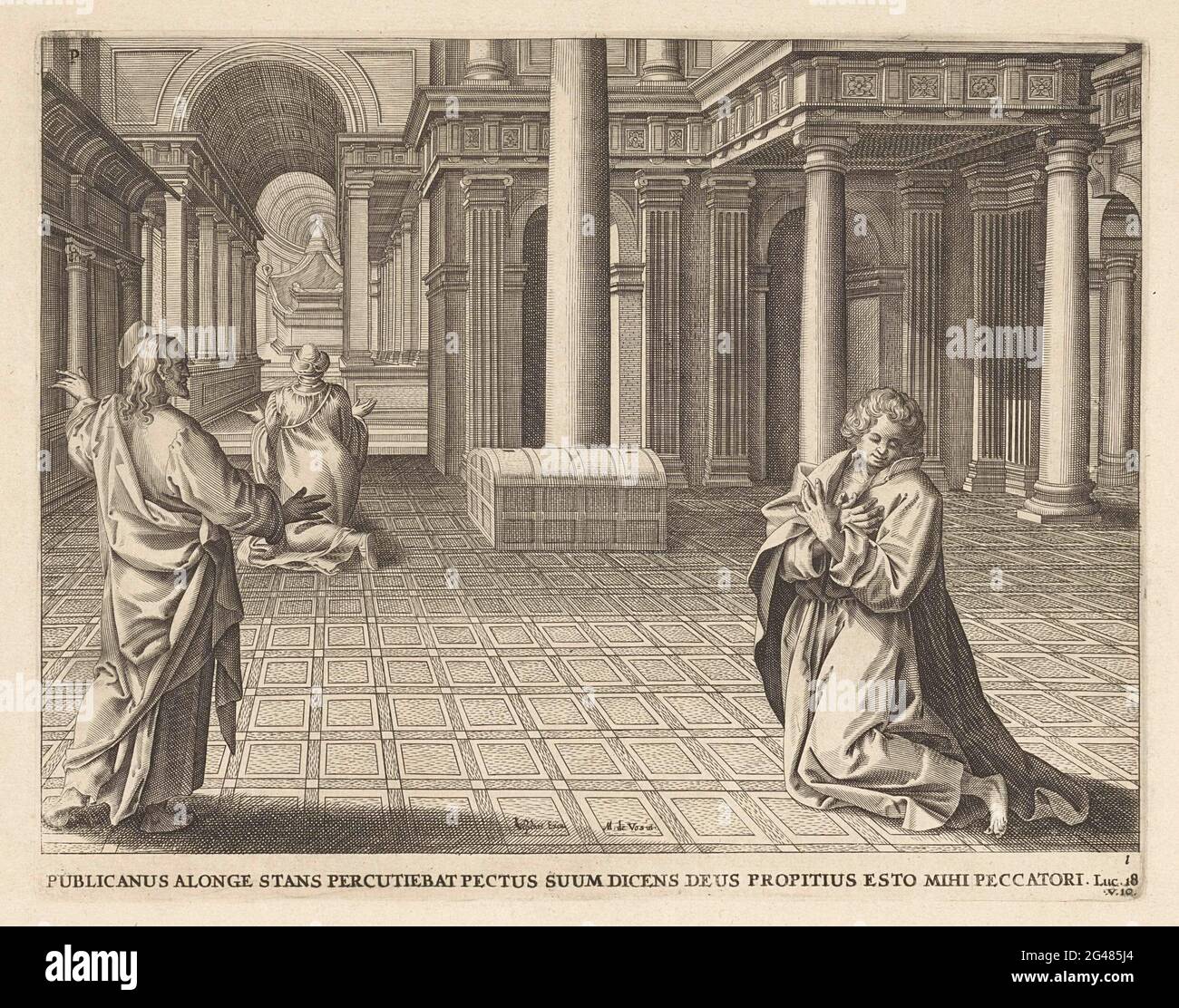 Parable of the Pharisee and the tollenaar; Theatrum Biblicum. Christ ...