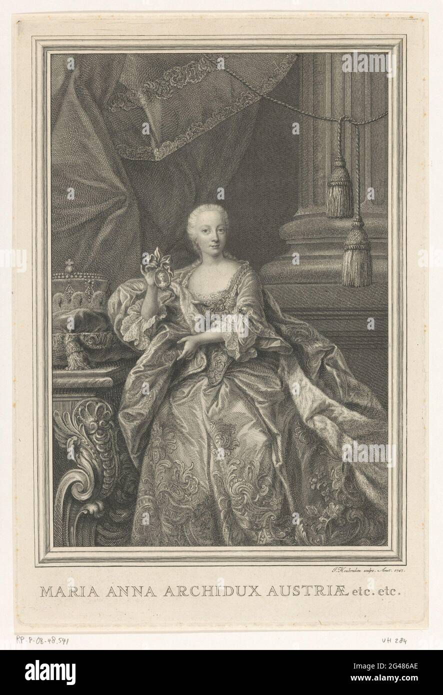 Portrait of Maria Anna, Aartshertogin of Austria; Maria Anna Archidux ...