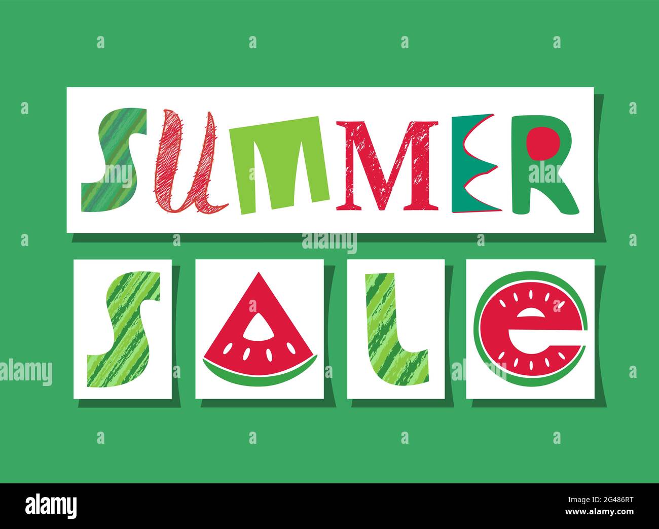 Summer Sale fancy lettering vector signboard Stock Vector Image & Art ...