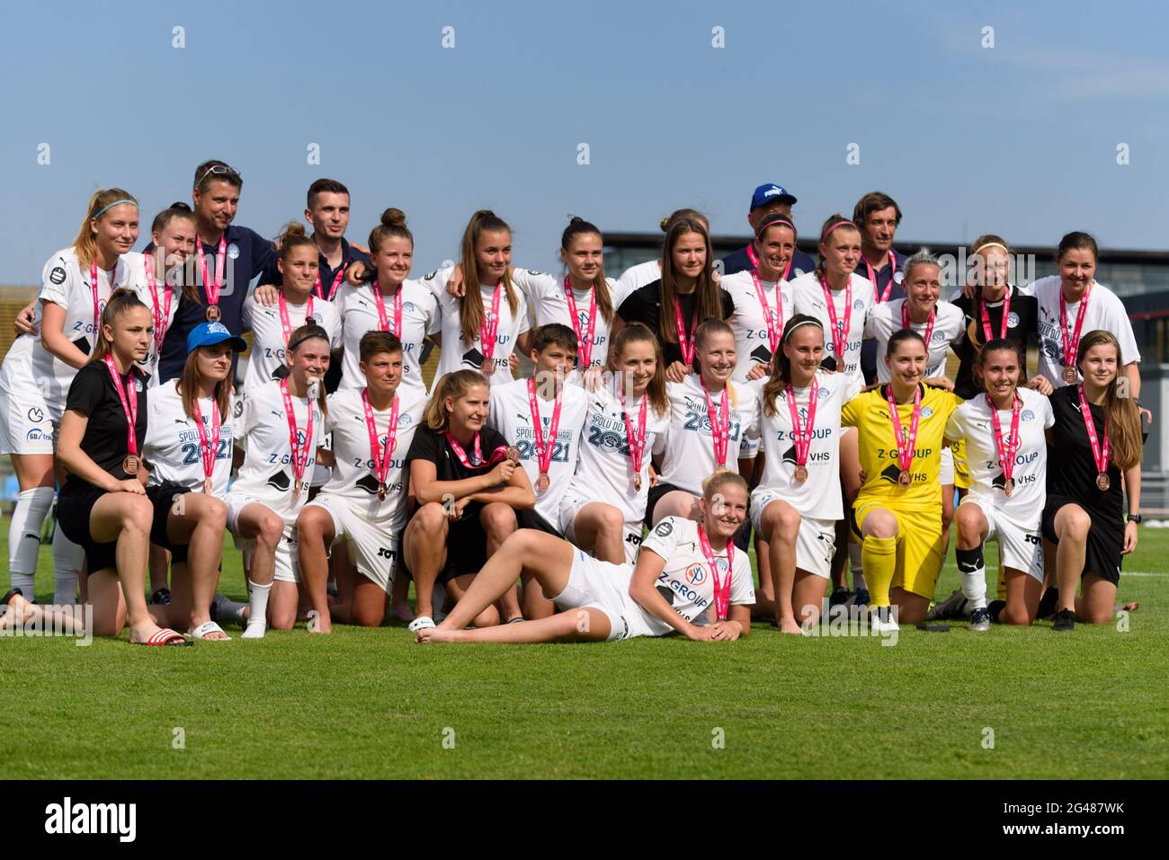Prague, Czech Republic. 19th June, 2021. Slovacko group photo for ...