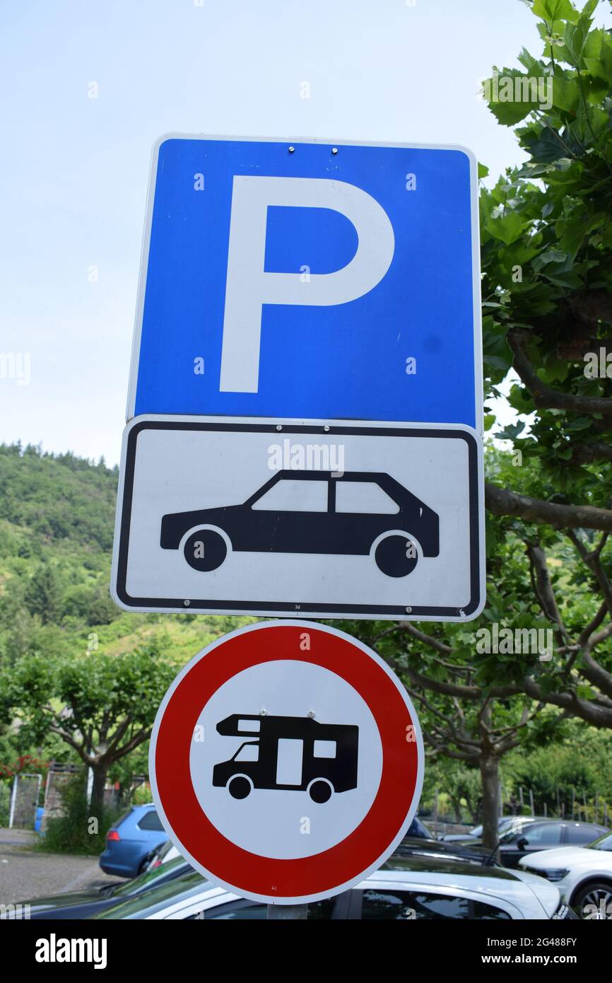 parking lot for cars, no caravans Stock Photo - Alamy