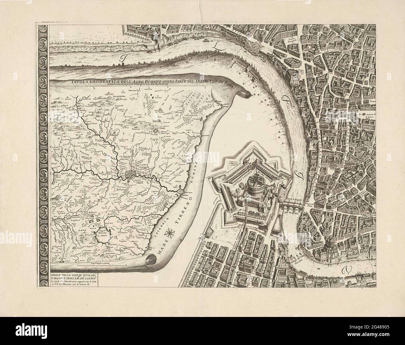 Plattegrond van de Stad Rome; New plants and raised of the city of Rome ...