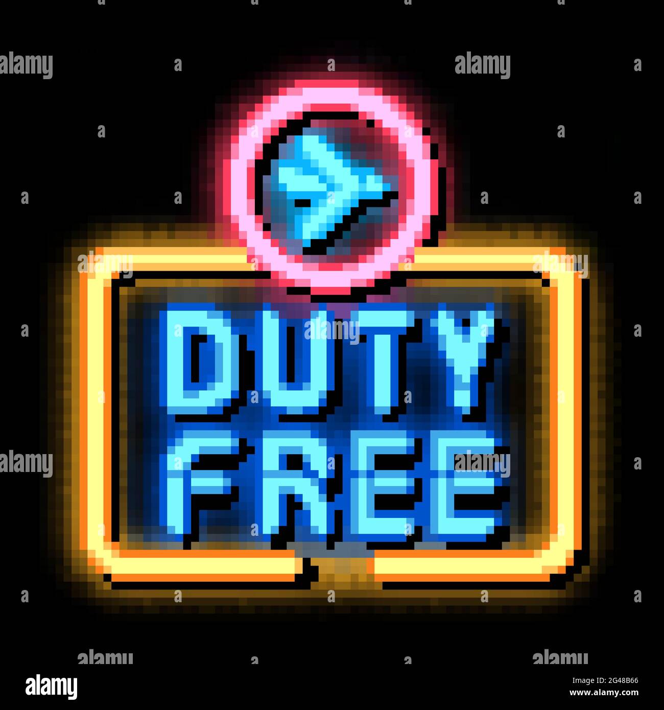 duty free sign neon glow icon illustration Stock Vector Image & Art - Alamy