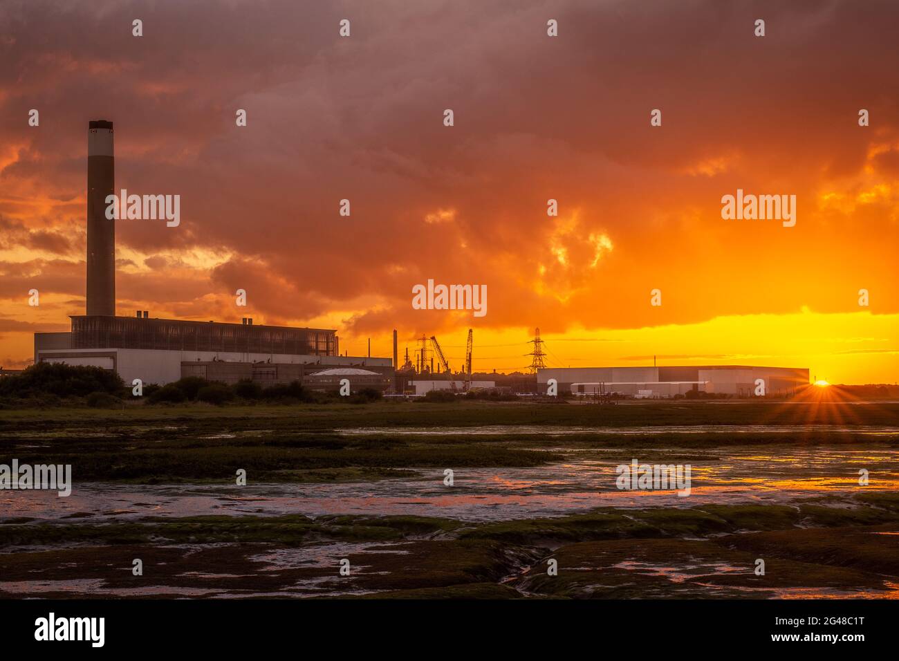 Calshot Power Station, New Forest Stock Photo - Alamy