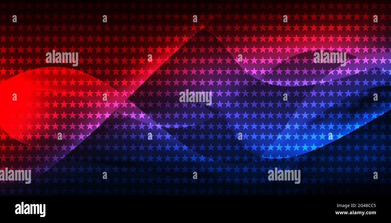 Patriotic Abstract Background with Stars and Gradient Shapes, Modern ...