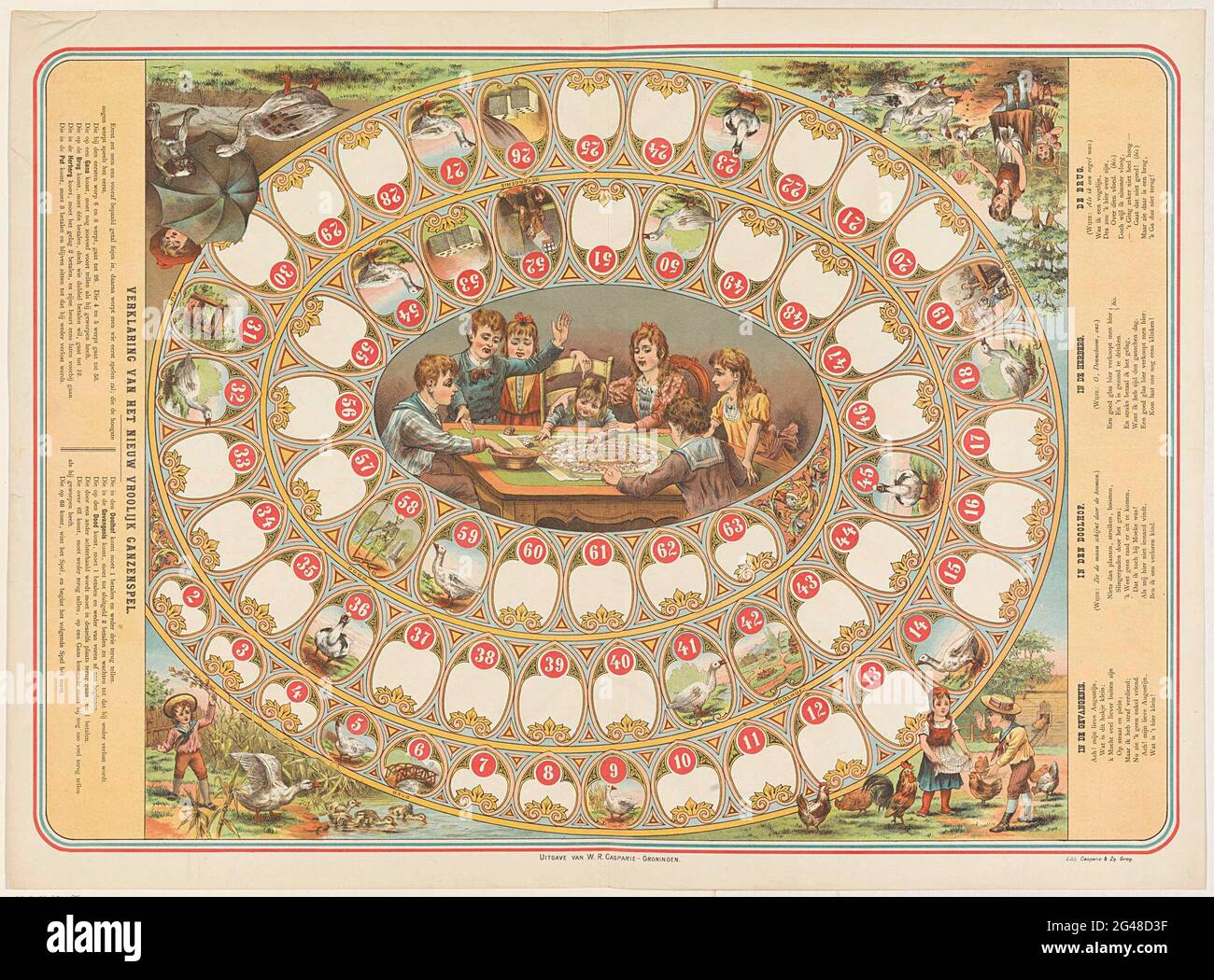 New Vroolijk goose game. Goose board game with boxes in a spiral ...