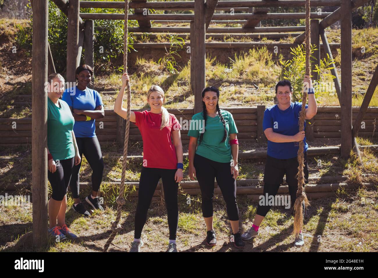 Woman boot camp rope fitness hi-res stock photography and images - Alamy