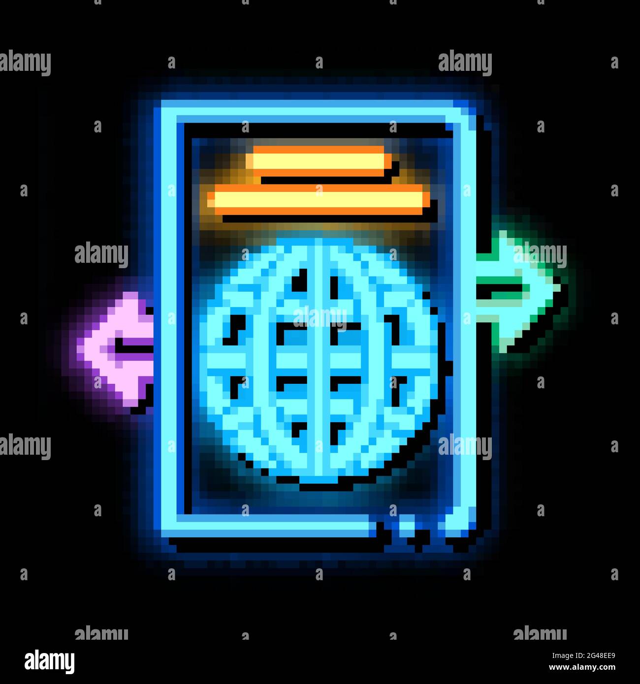 choosing place to go neon glow icon illustration Stock Vector Image ...