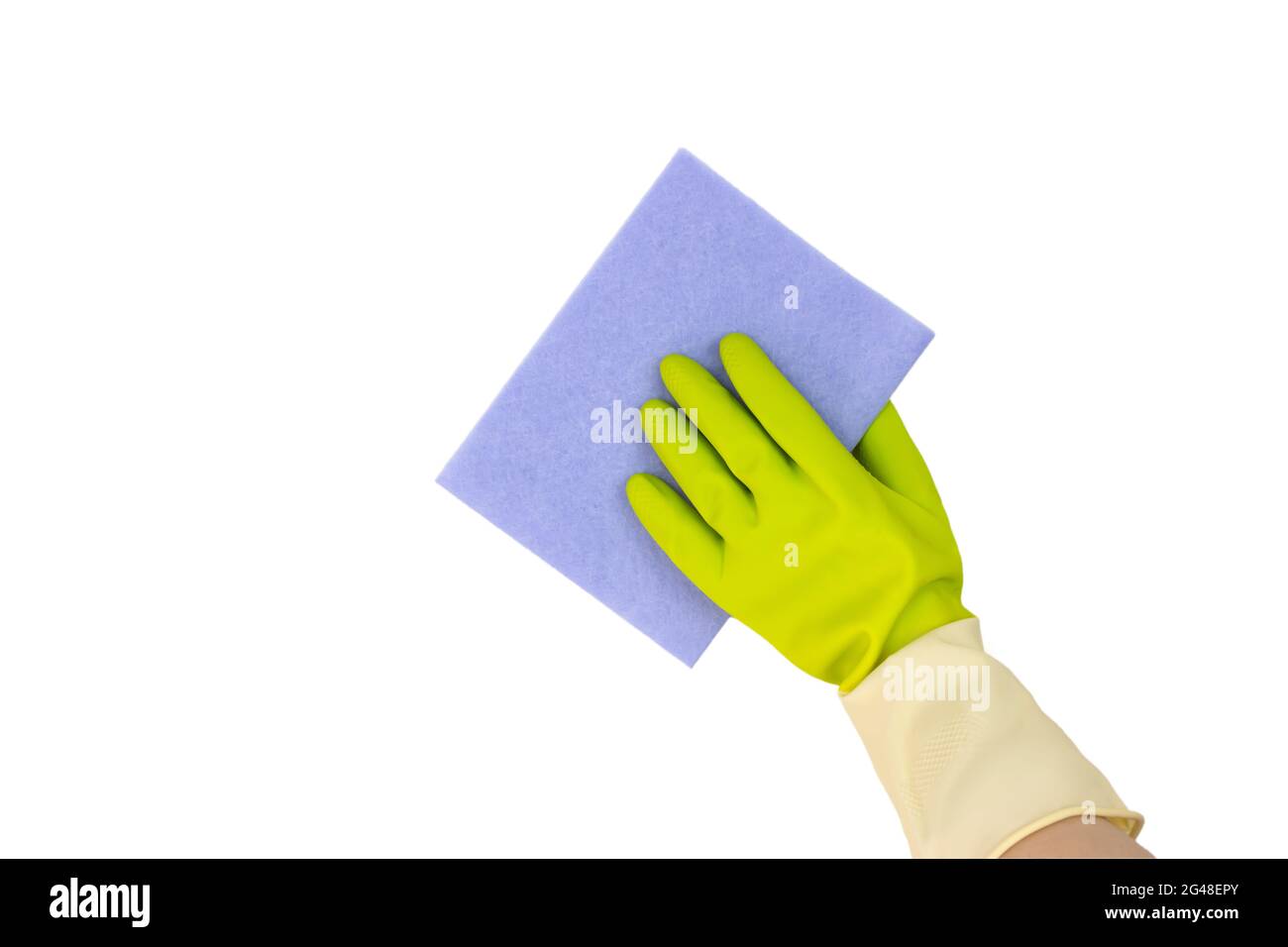 Housewife in rubber protective Cut Out Stock Images & Pictures - Alamy