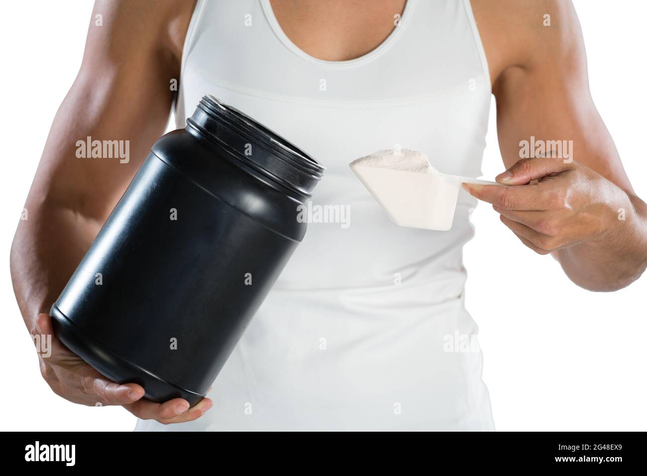 Supplement powder person hi-res stock photography and images - Alamy