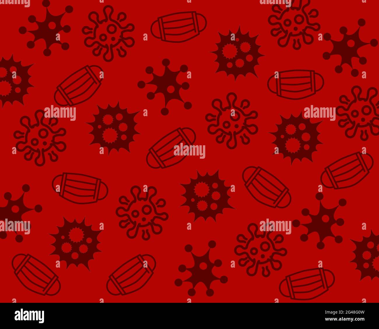 Virus and Mask Icons Seamless Pattern . Background Corona disease ...