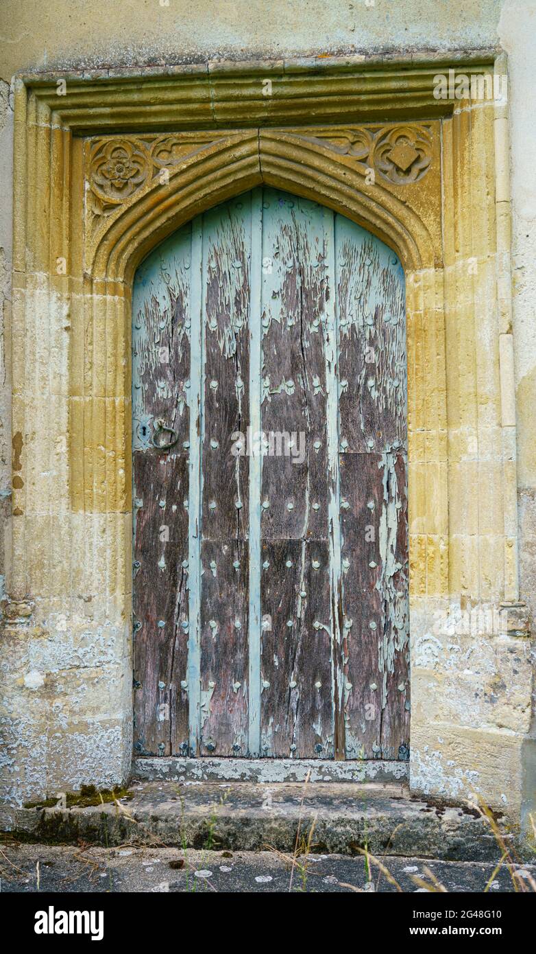 stained glass windows and stone frame, mullions of an original saxon ...