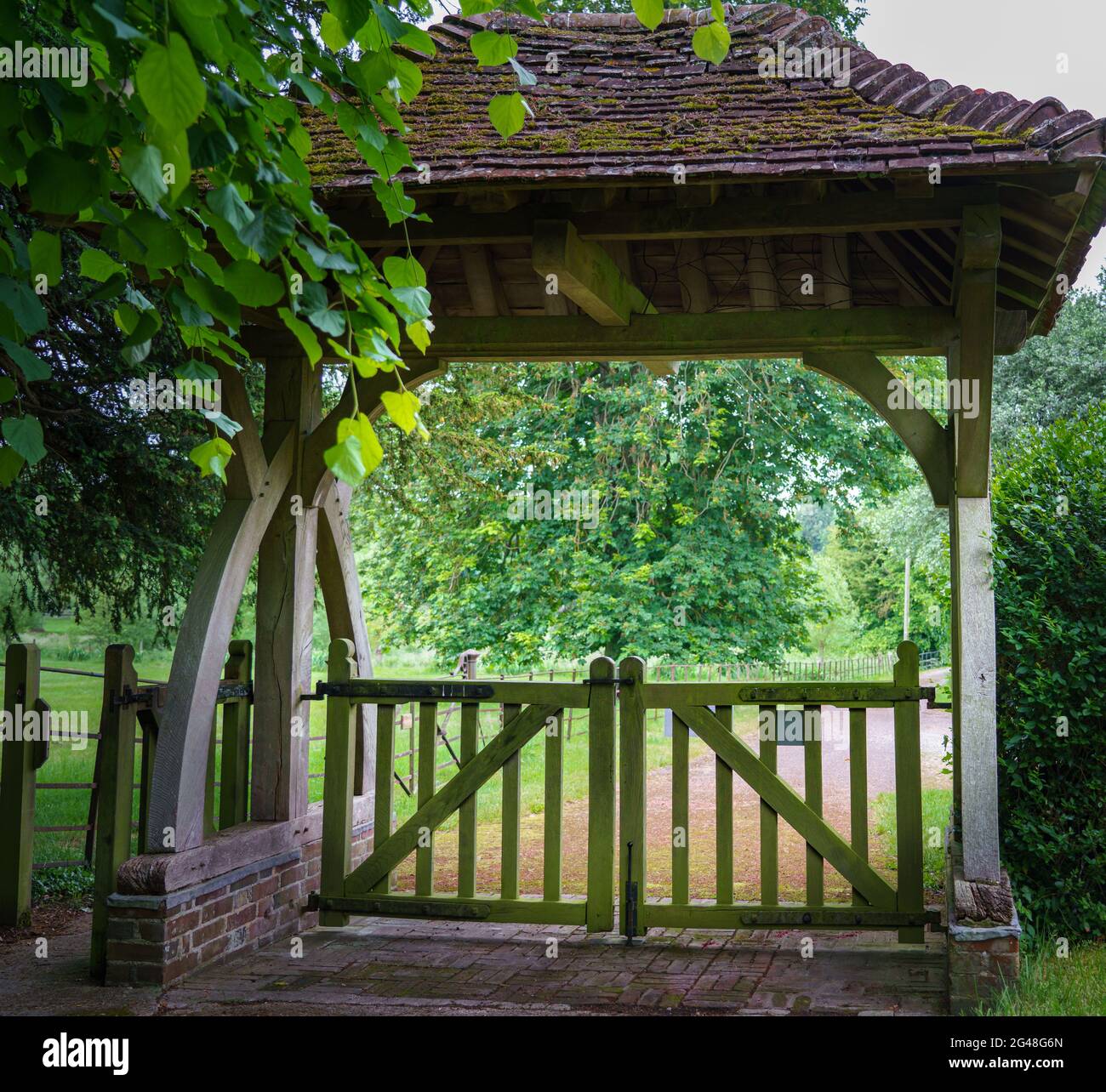 a beautiful lychgate leading to the grounds of a Saxon church ...