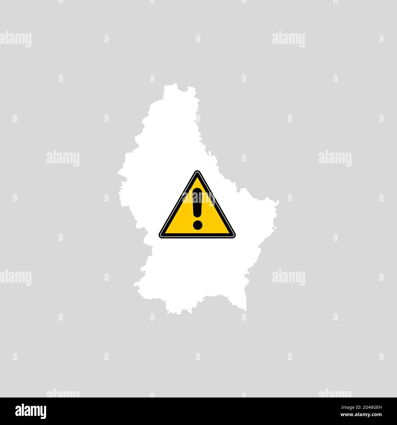 Mexico map with caution sign. Travel ban. Immigration, health, business ...