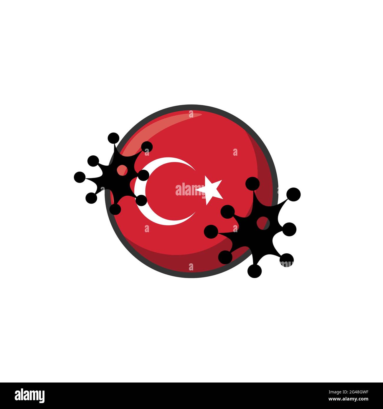 Turkey hit by Coronavirus. Covid-19 impact nationwide. Virus attack on ...