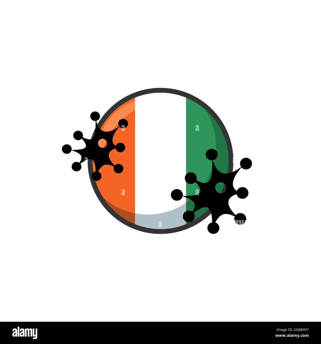 Ireland hit by Coronavirus. Covid-19 impact nationwide. Virus attack on ...