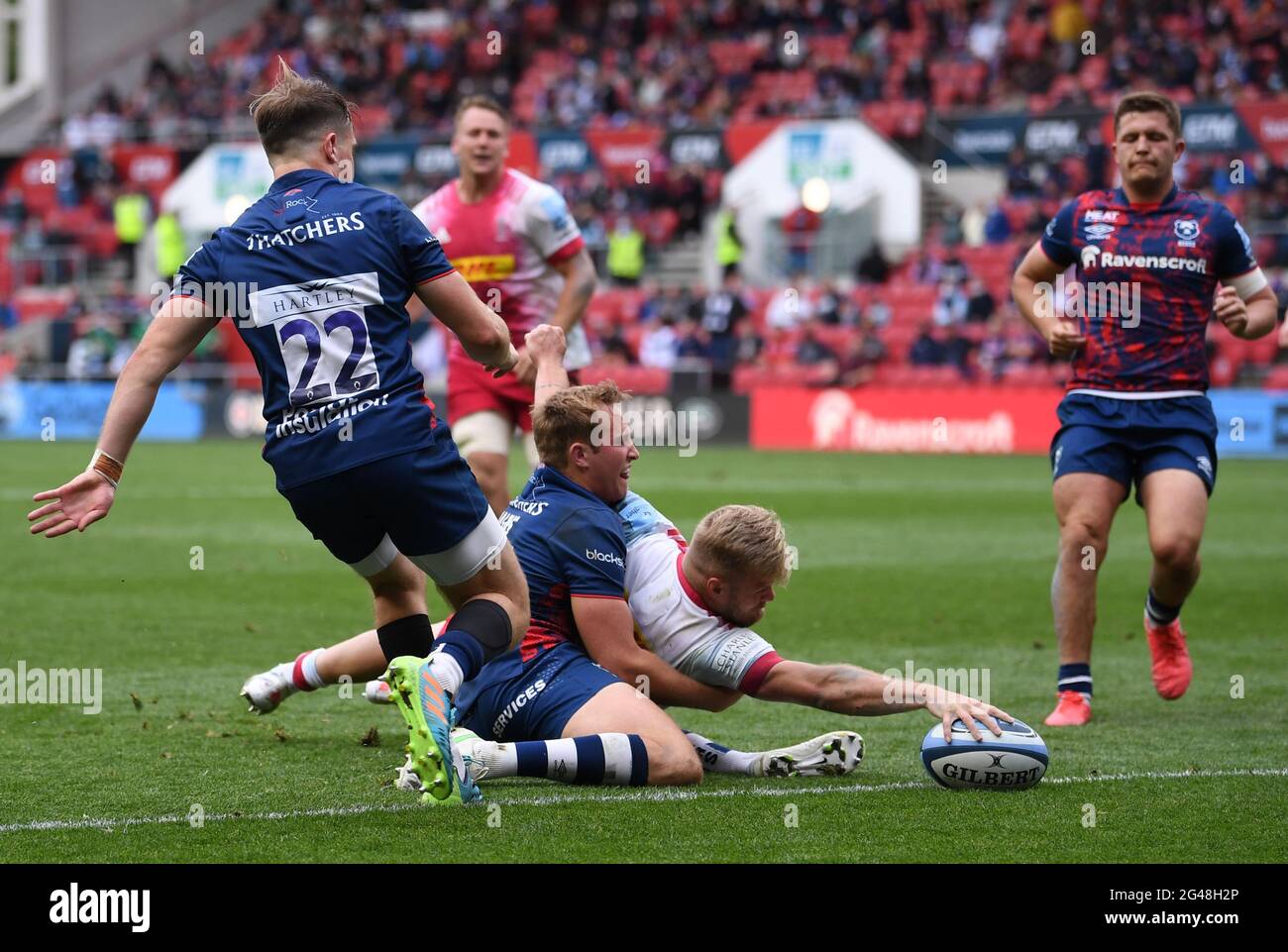 Ashton Gate Stadium, Bristol, UK. 19th June, 2021. Premiership Rugby ...