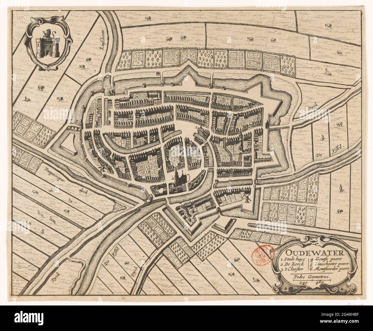 Historical aerial map view above hi-res stock photography and images ...