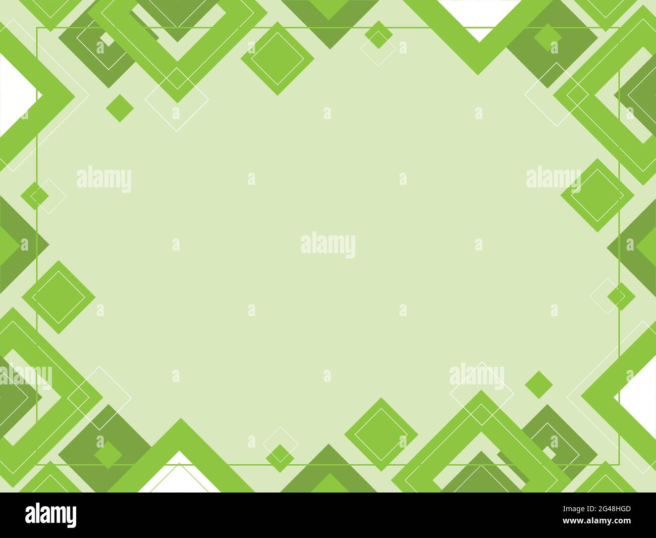 Abstract geometric background made from triangles and squares. Green ...