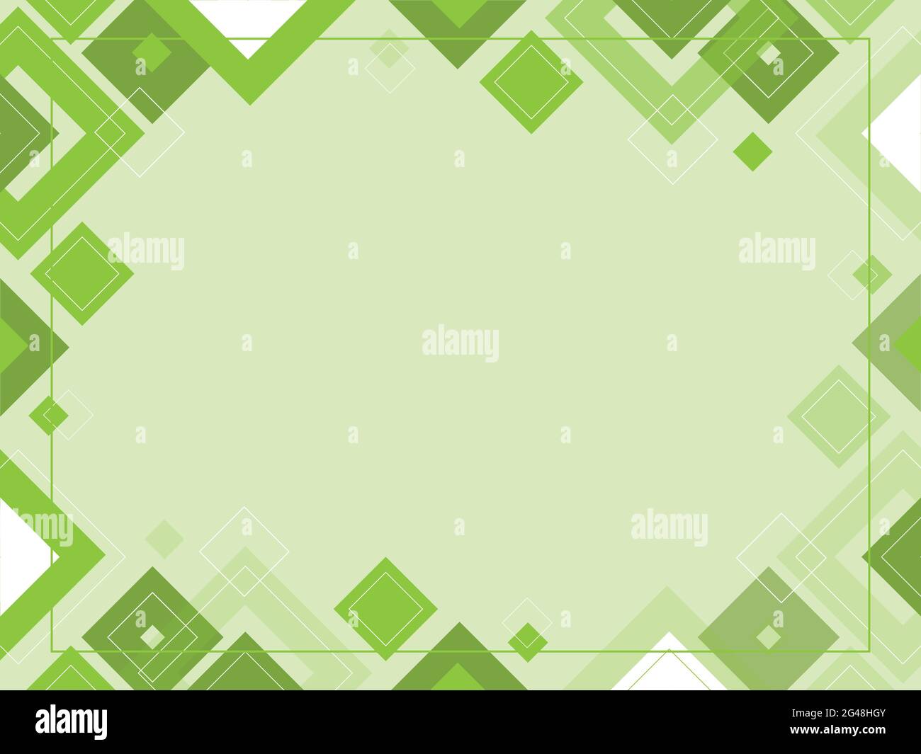 Abstract geometric background made from triangles and squares. Green ...