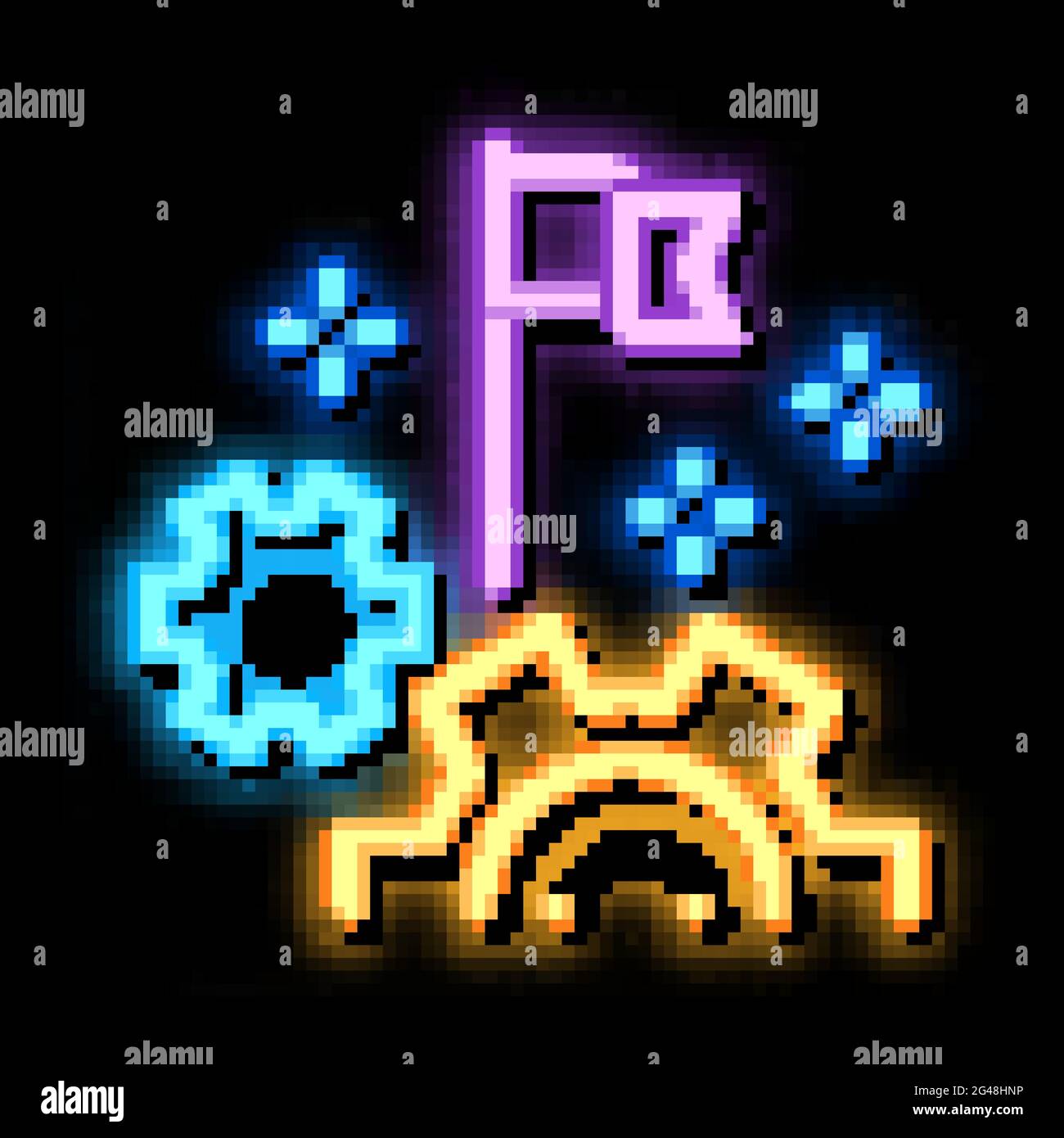 Seo neon light icon Stock Vector Images - Alamy