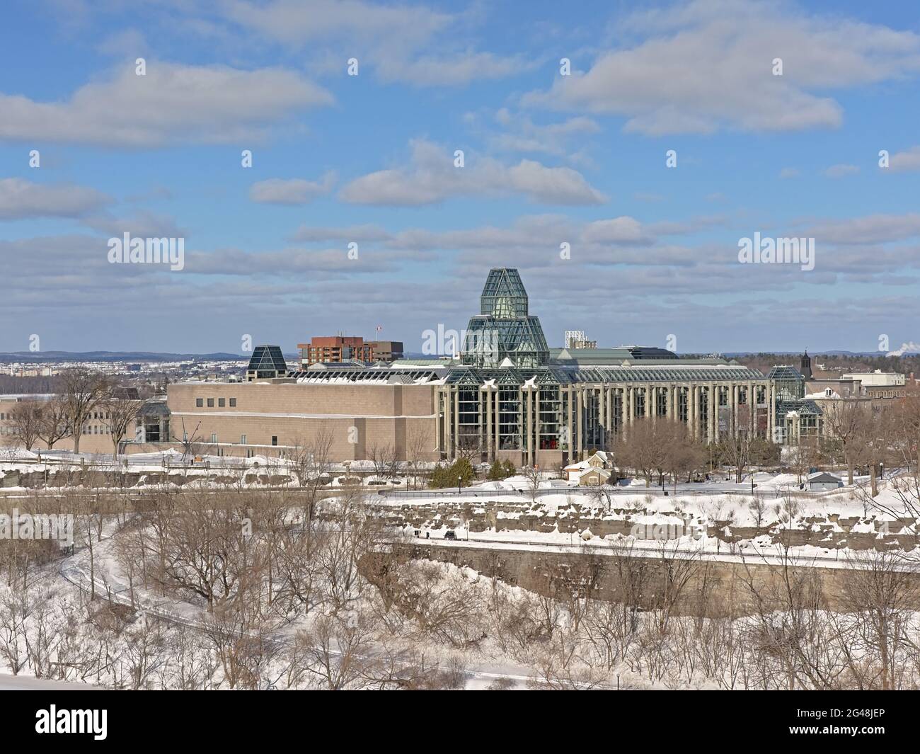 Glass and steel architecturof the National gallery Ottawa, capital city ...