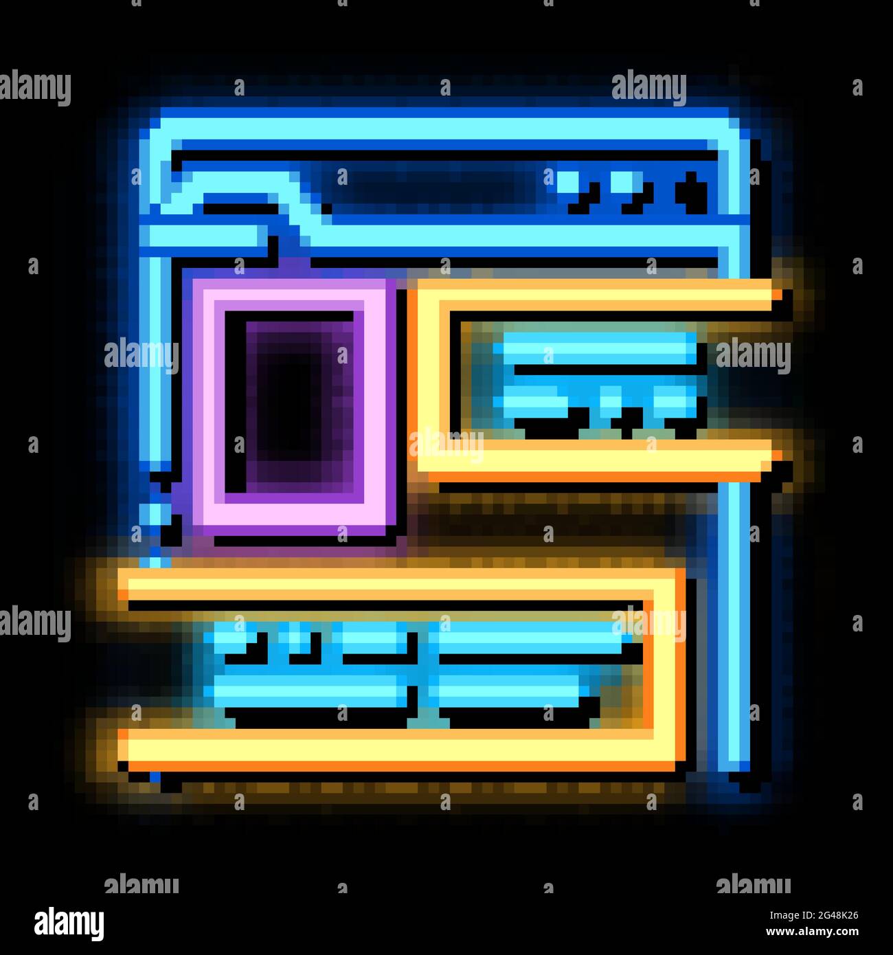 Seo neon light icon Stock Vector Images - Alamy