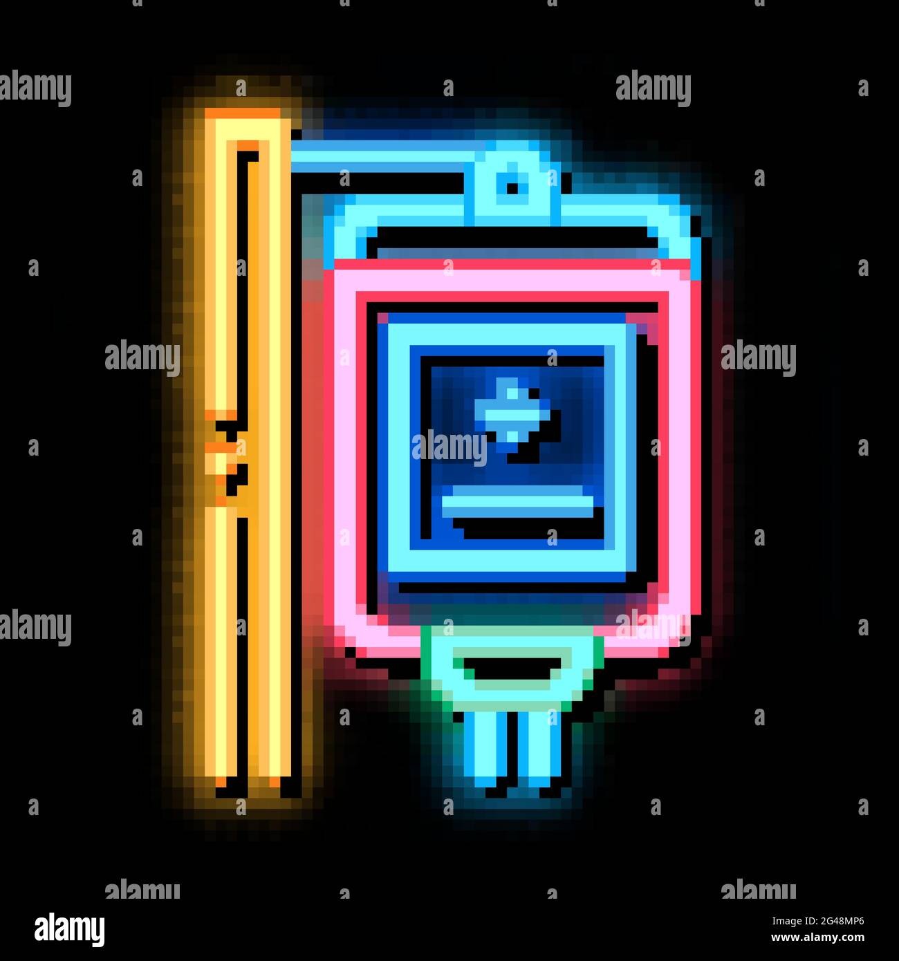 blood pumping device neon glow icon illustration Stock Vector Image ...