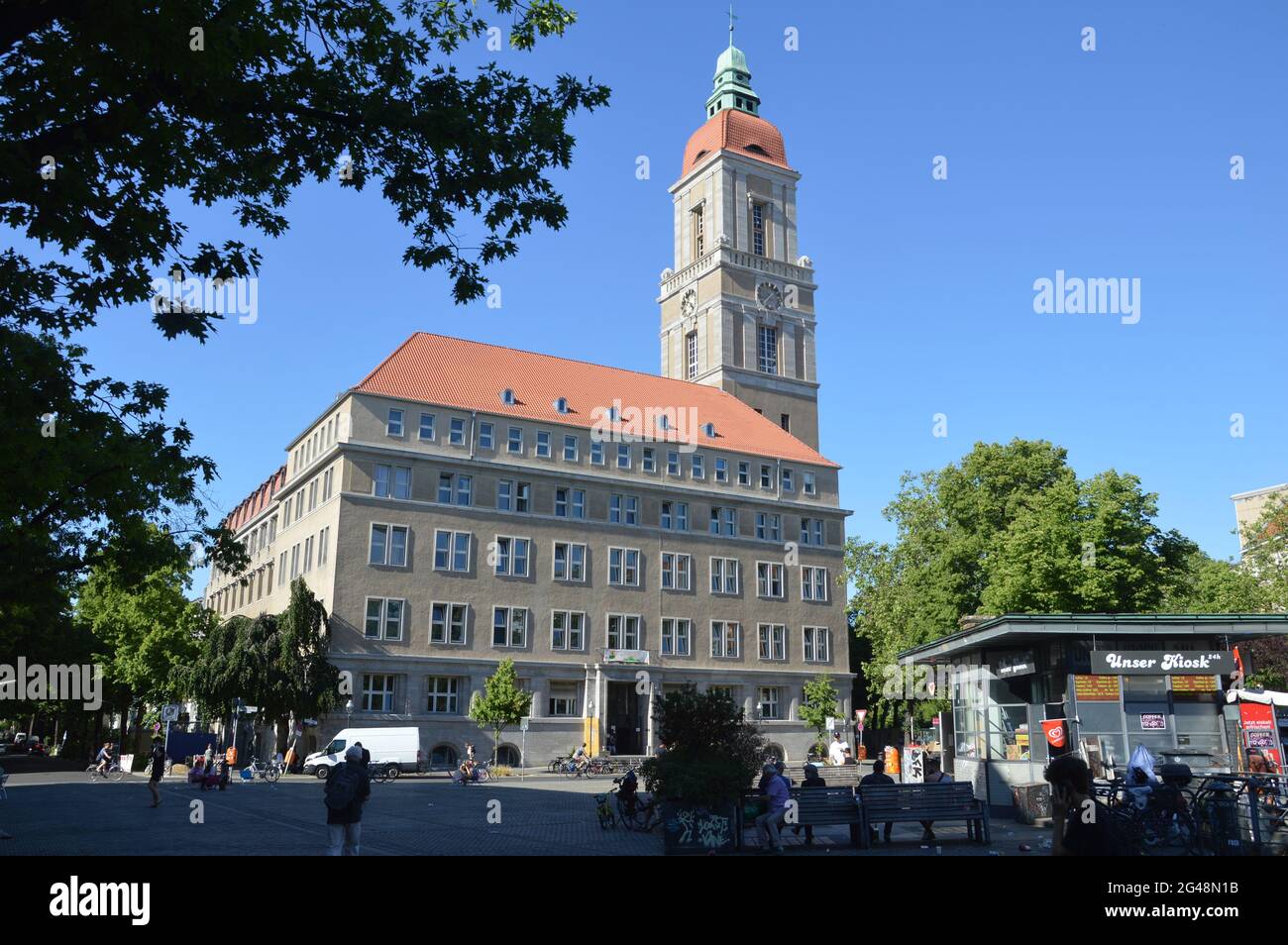 City Hall Friedenau at Breslauer Platz in Berlin, Germany - June 2021 ...