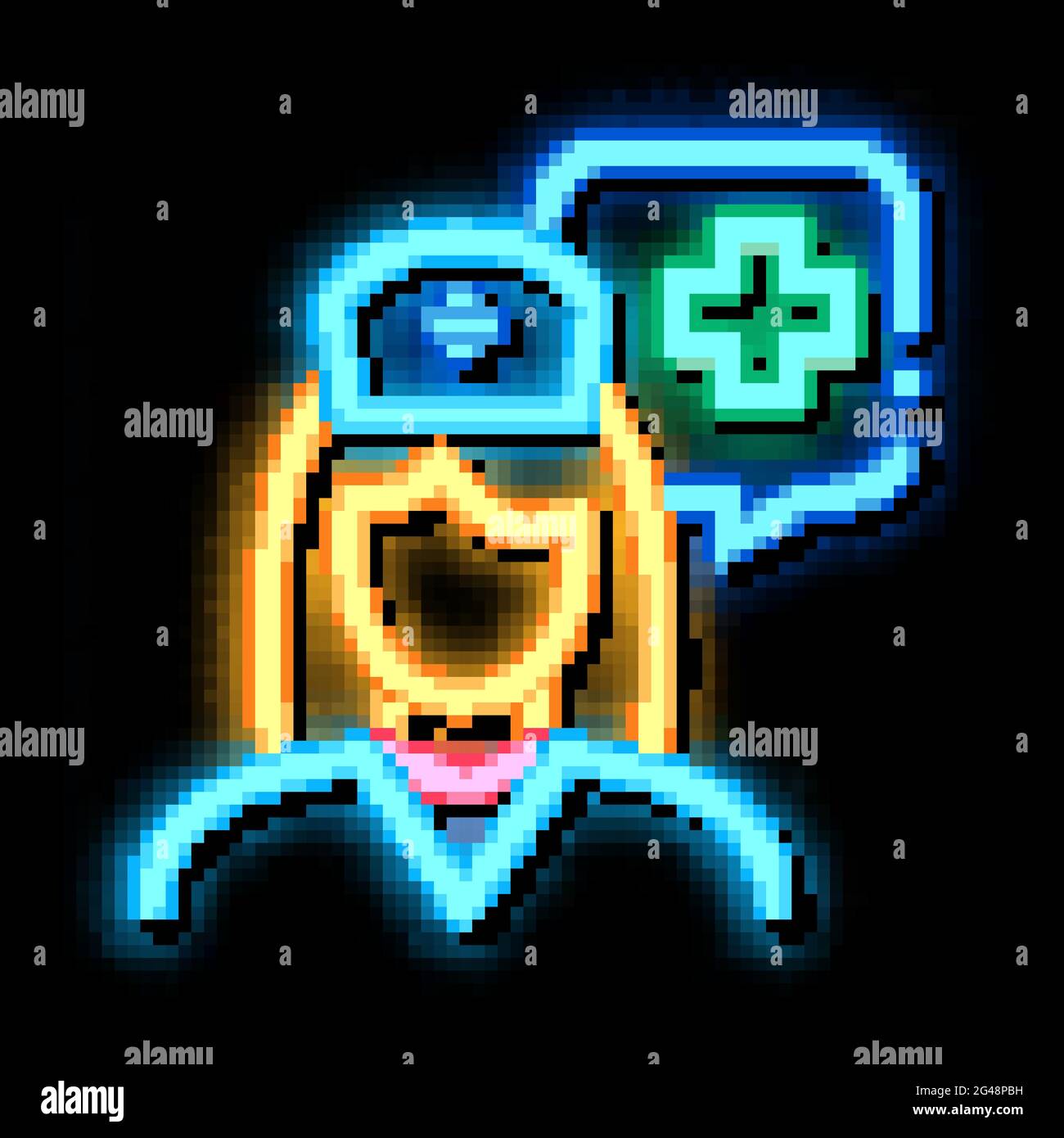 medical nurse neon glow icon illustration Stock Vector Image & Art - Alamy