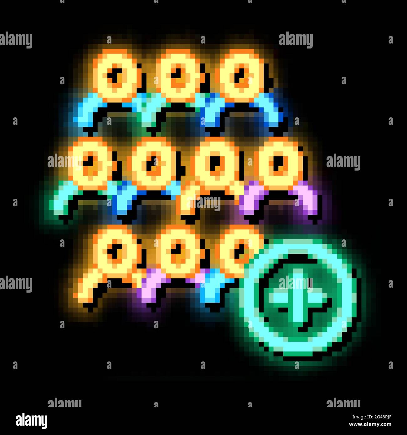 adding new employees neon glow icon illustration Stock Vector Image ...