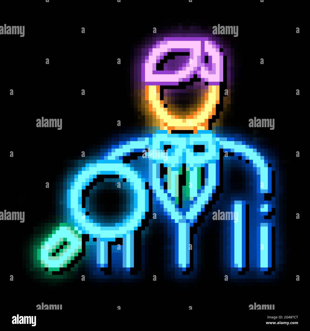 job applicant study neon glow icon illustration Stock Vector Image ...