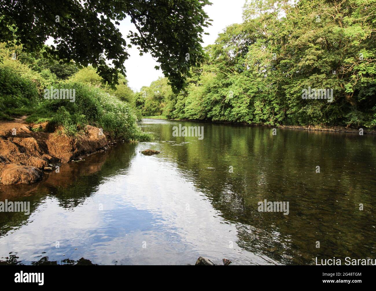 sunset lights on the river Torridge Stock Photo - Alamy