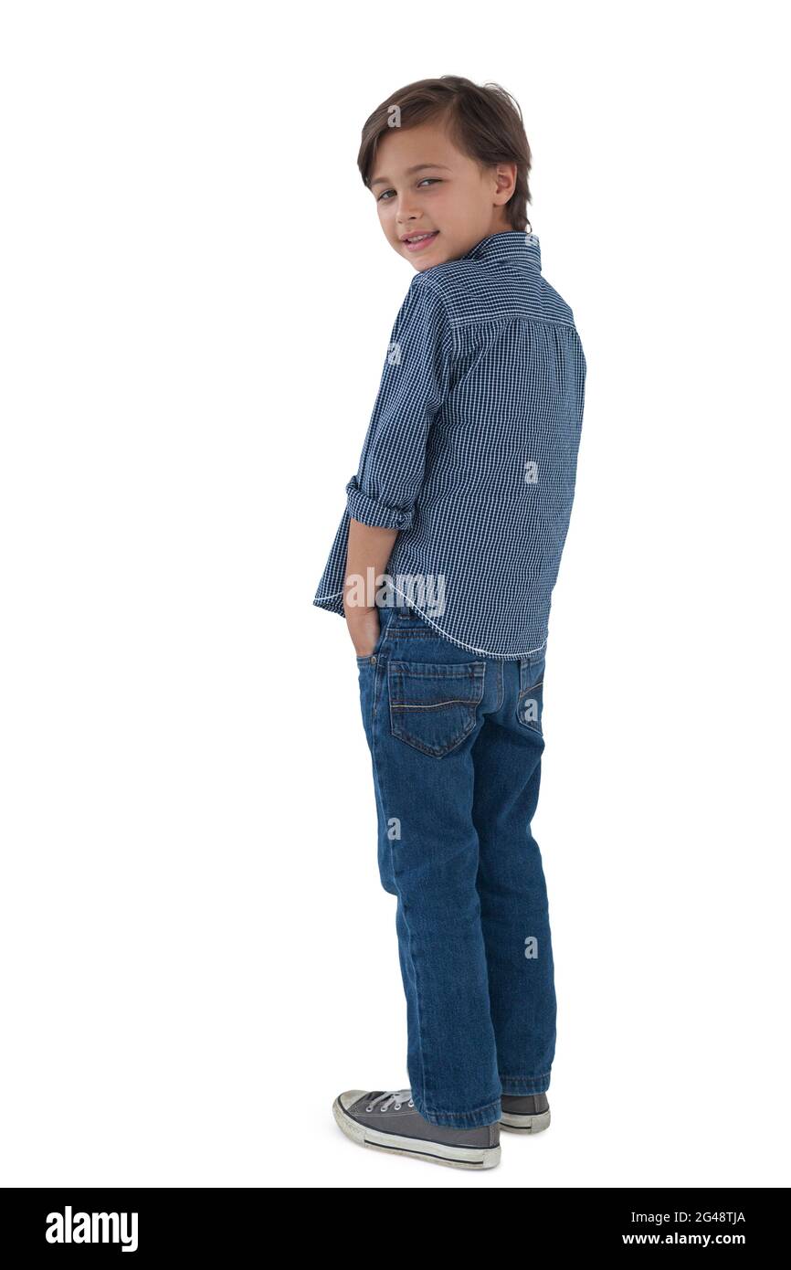 Boy standing with hands in pocket hi-res stock photography and images ...