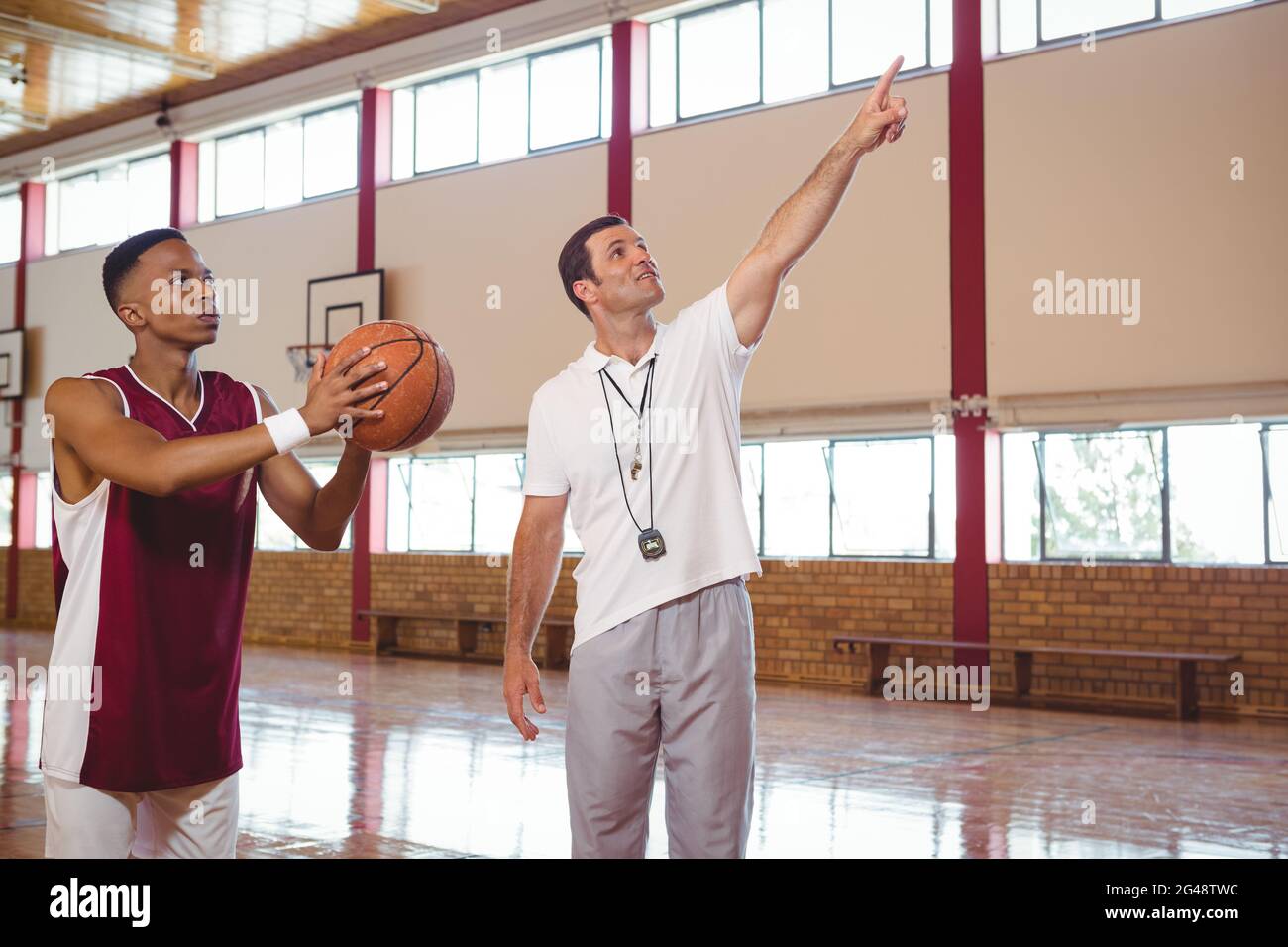 Coach pointing player hi-res stock photography and images - Alamy