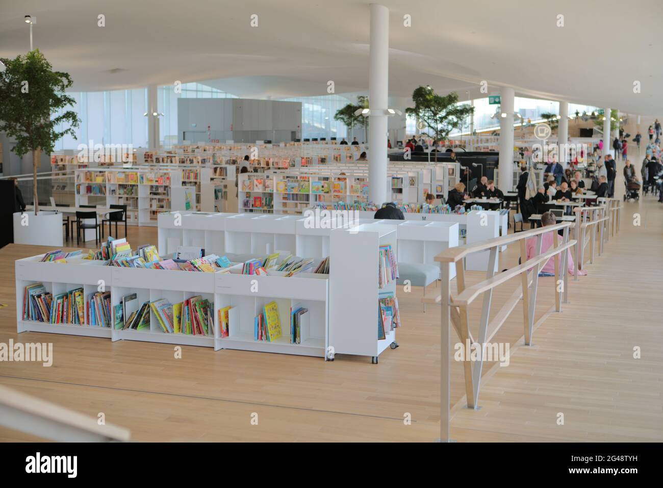 People in the Oodi library in Helsinki, Finland Stock Photo - Alamy