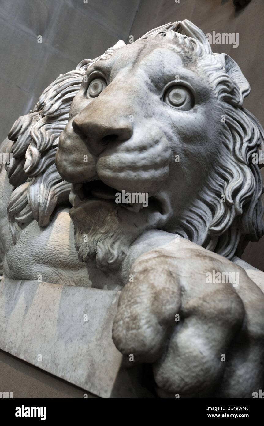 A COPY OF A LION MADE FOR THE TOMB OF POPE CLEMENT XIII AT ST PETERS ...
