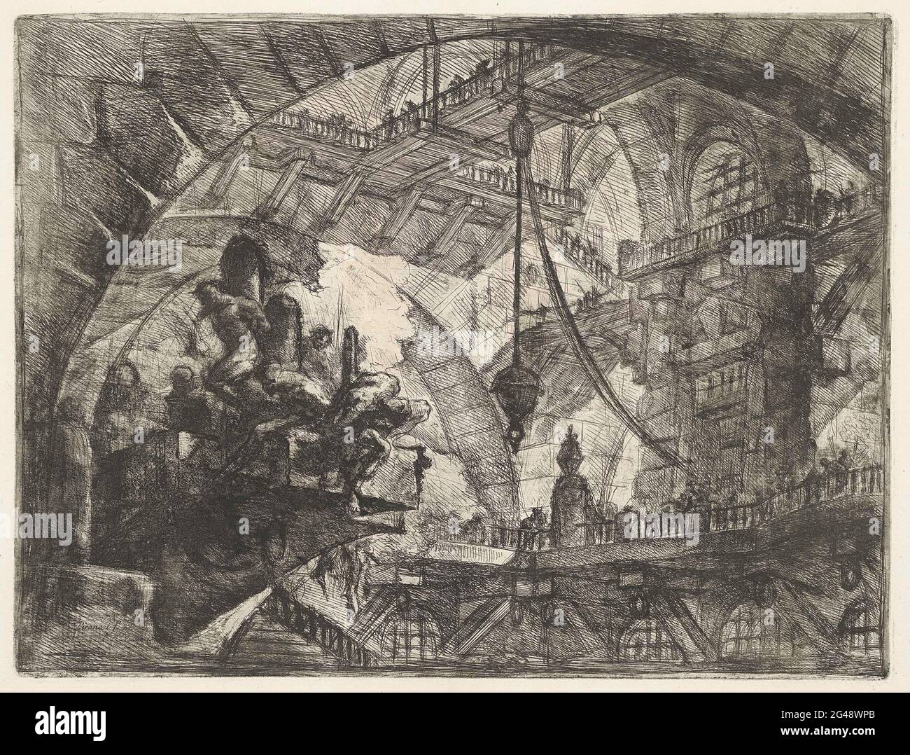 Dungeon with prisoners on vintage platform; Dungeons; Invenzioni Capric ...