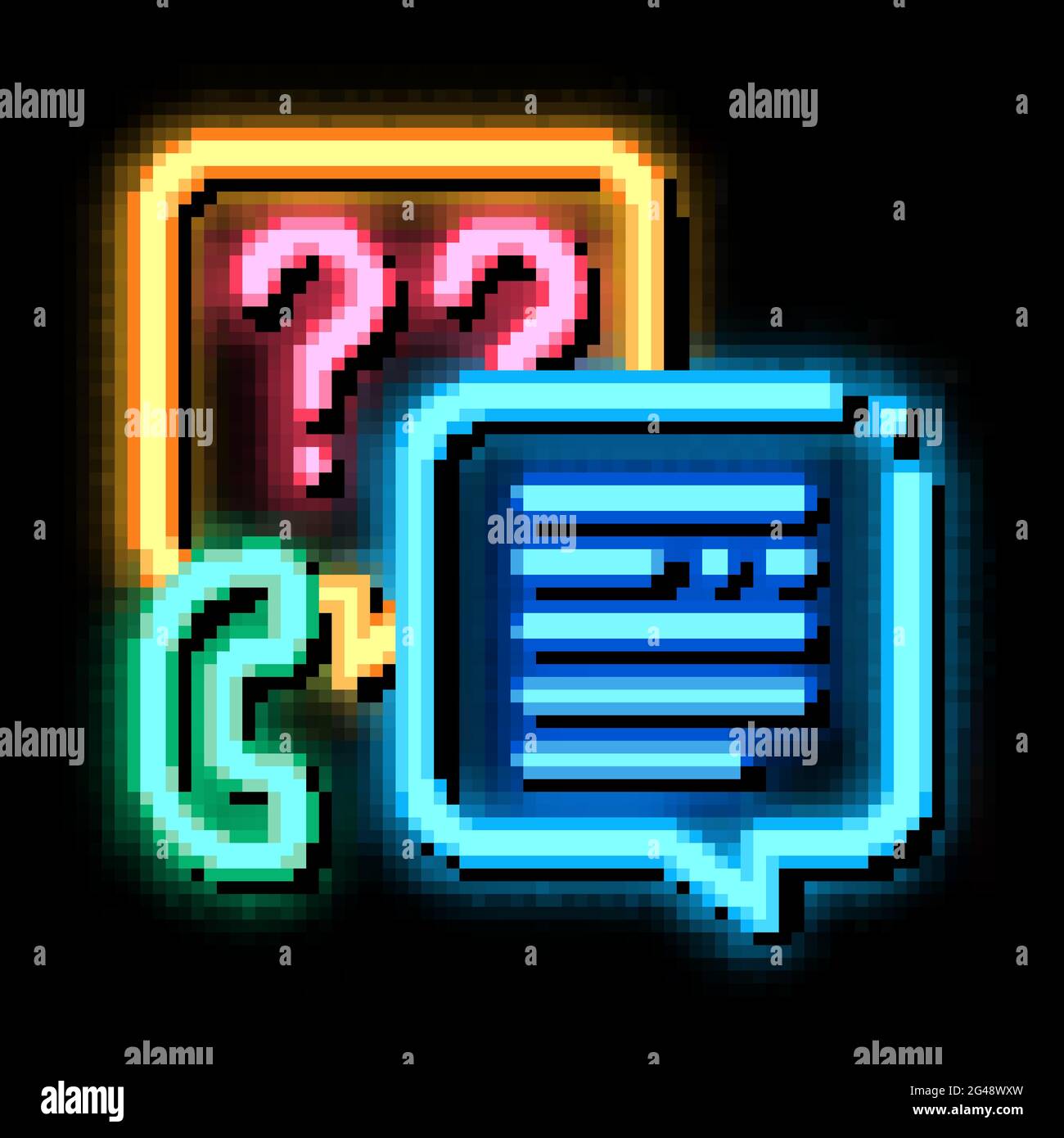 telephone assistance service neon glow icon illustration Stock Vector ...