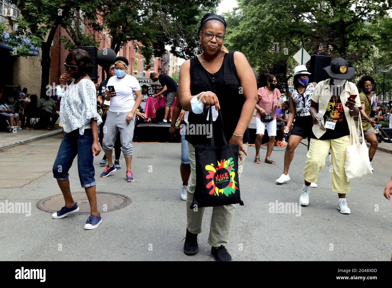 Harlem Juneteenth Celebration Block Party, New York, NY USA Stock Photo ...