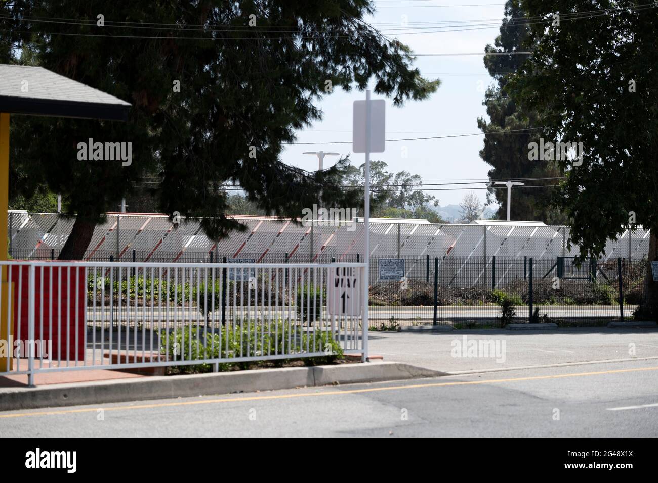 North Hollywood, CA USA - May 28, 2021: The tiny homes for homeless at ... North Hollywood, CA USA - May 28, 2021: The tiny homes for homeless at ...