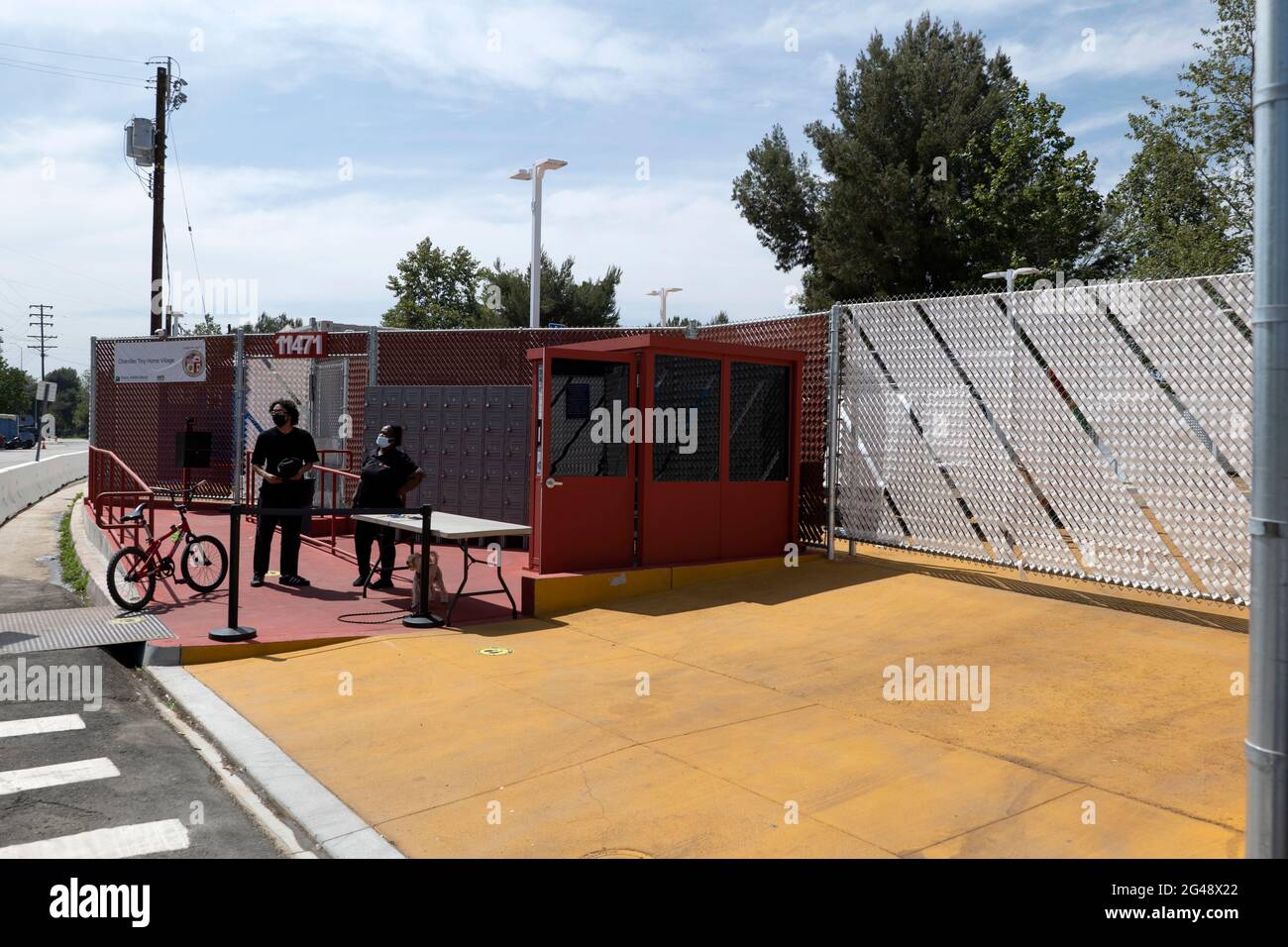 North Hollywood, CA USA - May 28, 2021: Security Guards at the Chandler ... North Hollywood, CA USA - May 28, 2021: Security Guards at the Chandler ...