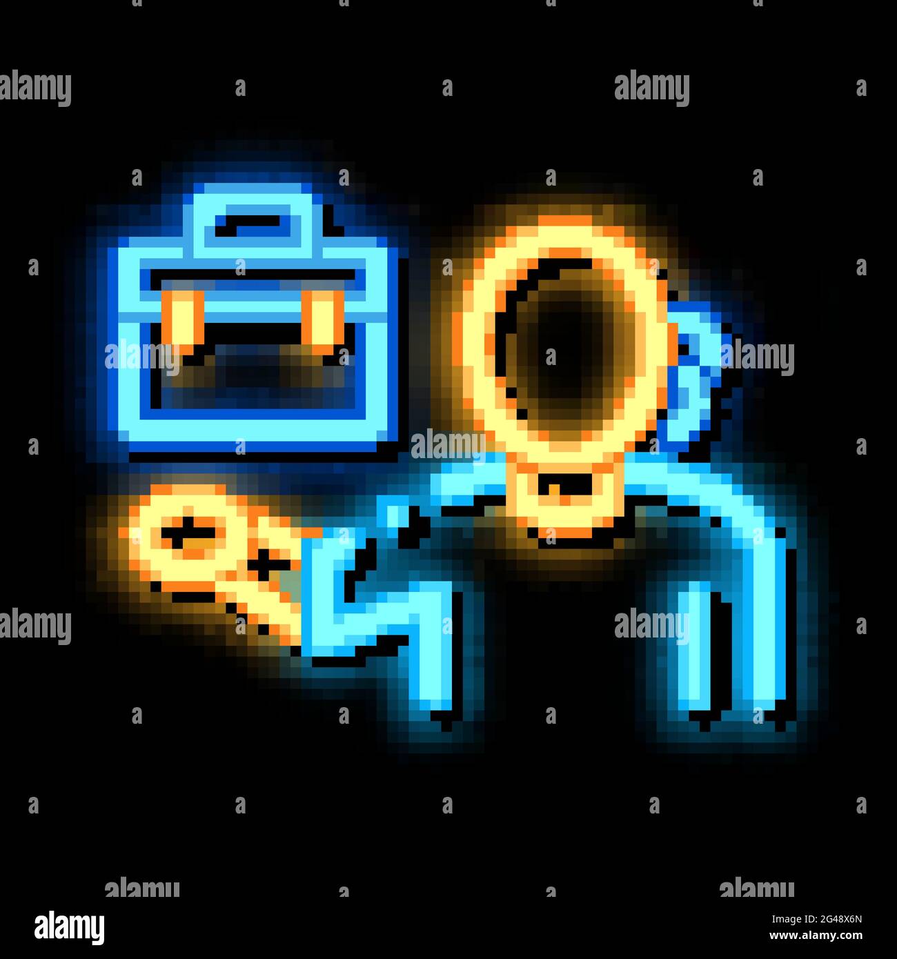 problems about work neon glow icon illustration Stock Vector Image ...