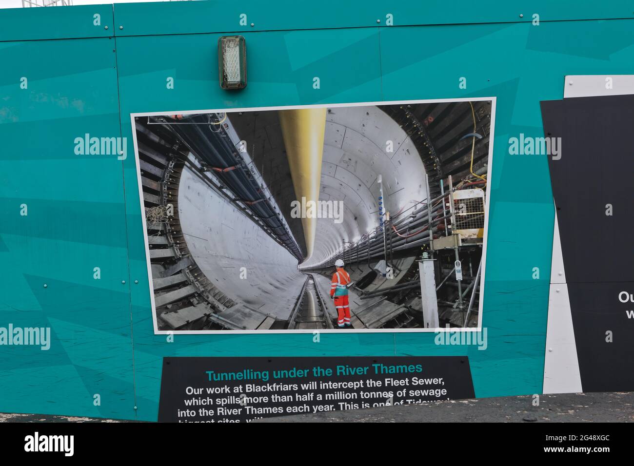 London (UK), June 2021: The Construction of London's new sewage ...