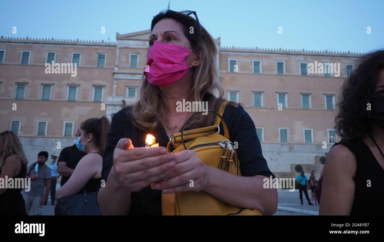 Athens, Greece. 19th June, 2021. Feminists and women rights activists ...
