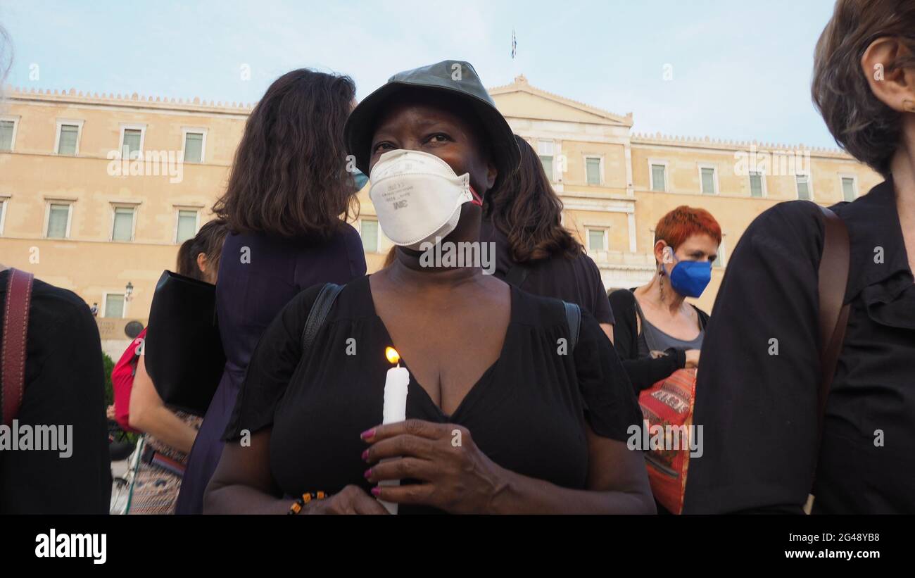 Athens, Greece. 19th June, 2021. Feminists and women rights activists ...