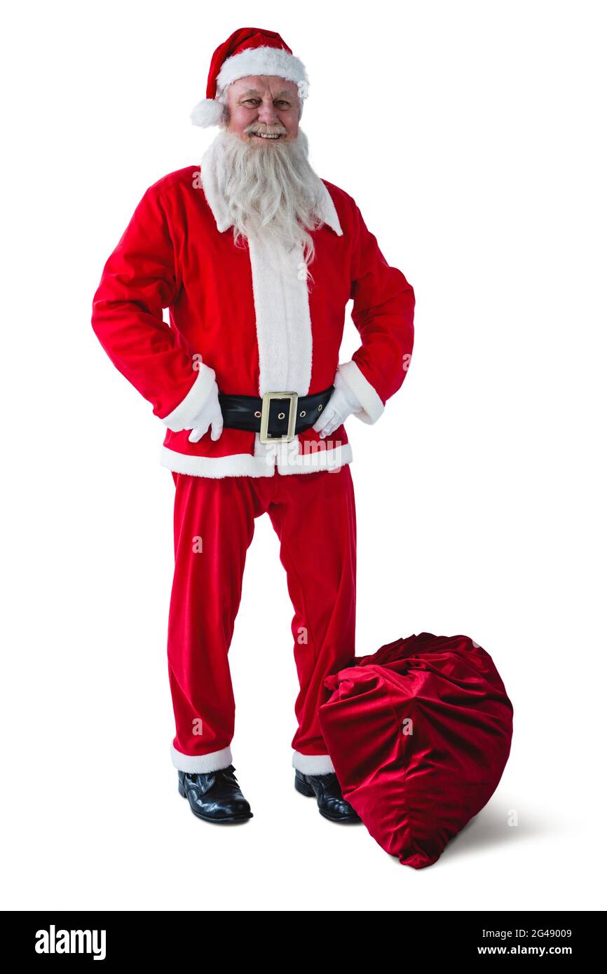 Happy santa claus gesturing Cut Out Stock Images & Pictures - Alamy