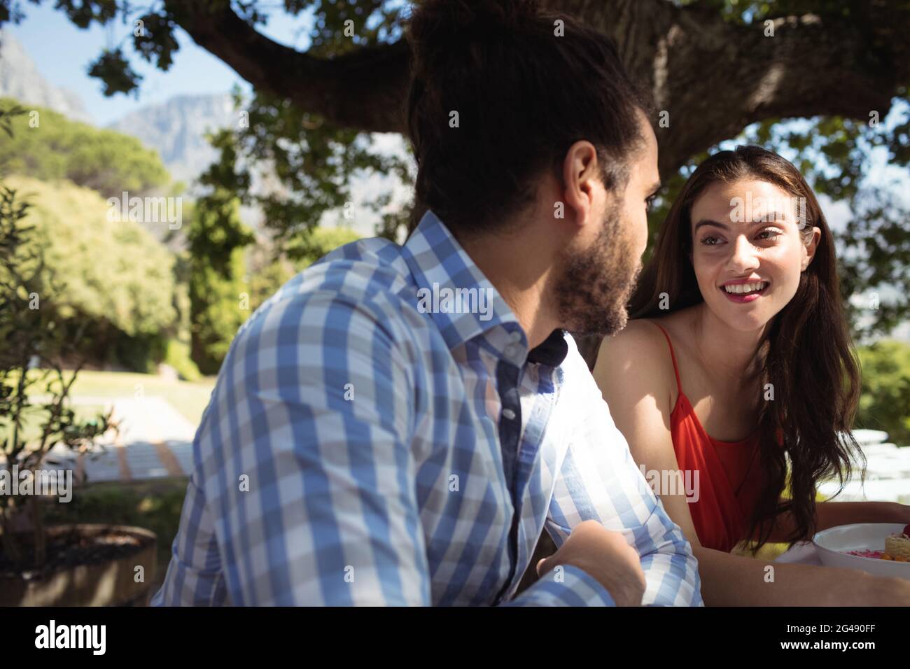 Happy couple interacting other hi-res stock photography and images - Alamy