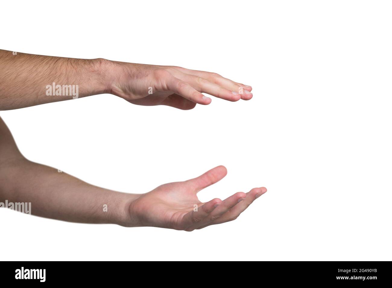Hand pretending to hold an invisible object Stock Photo - Alamy