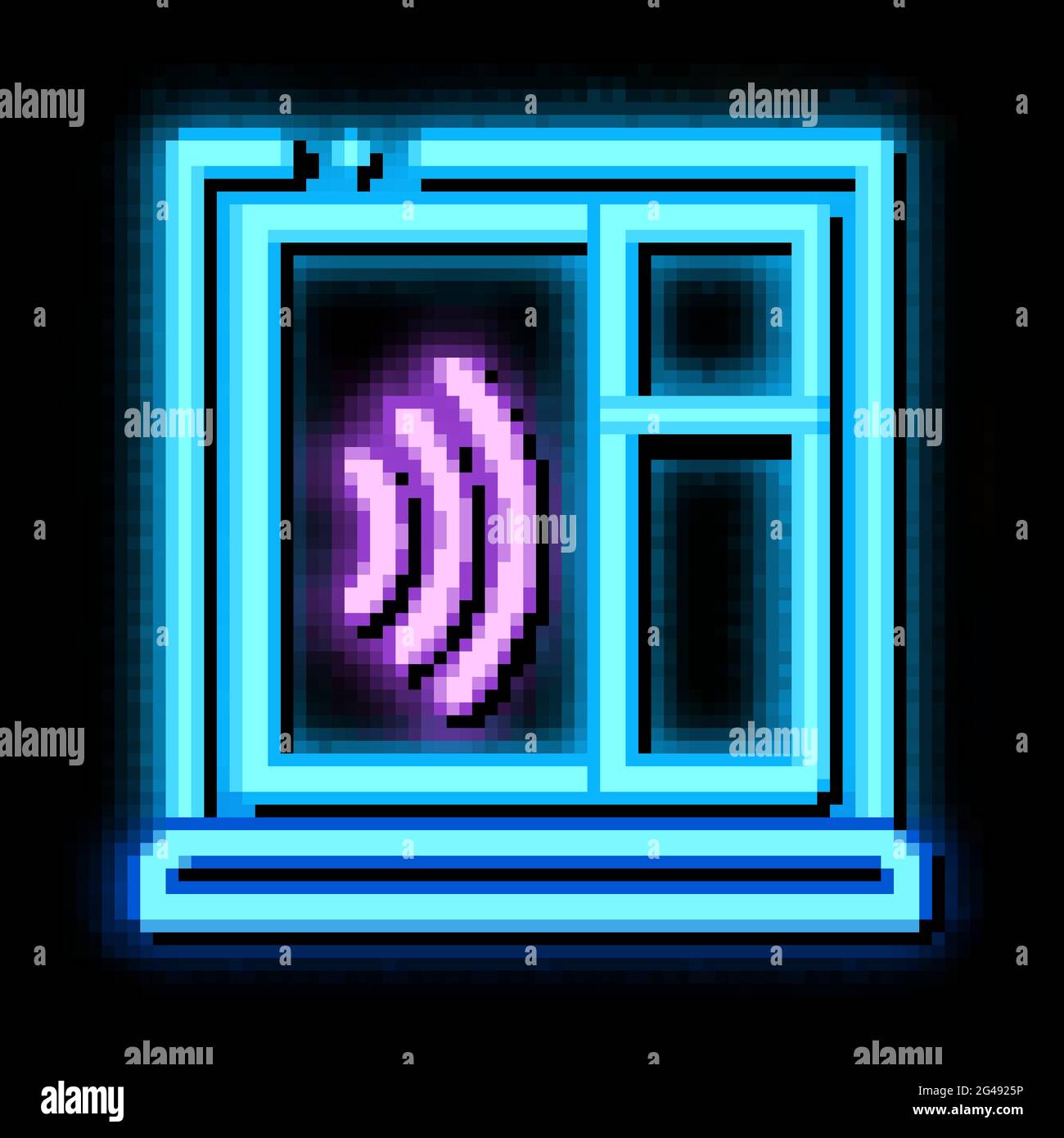 soundproof window neon glow icon illustration Stock Vector Image & Art ...